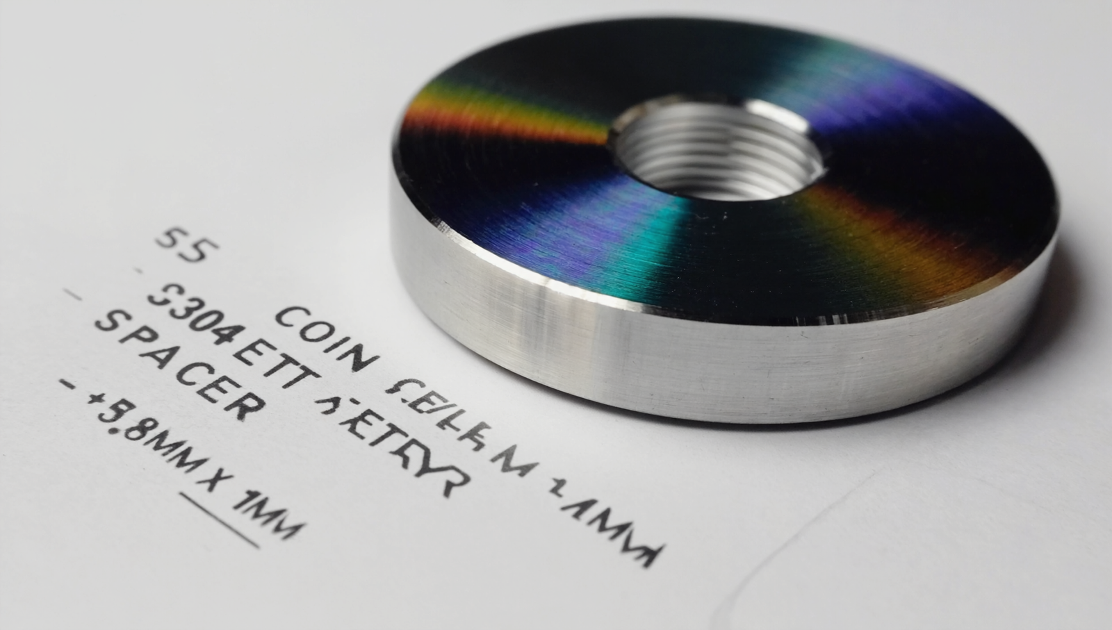 SS304 Coin Cell Battery Spacer, Diameter: 15.8mm, Thickness: 1mm – High ...